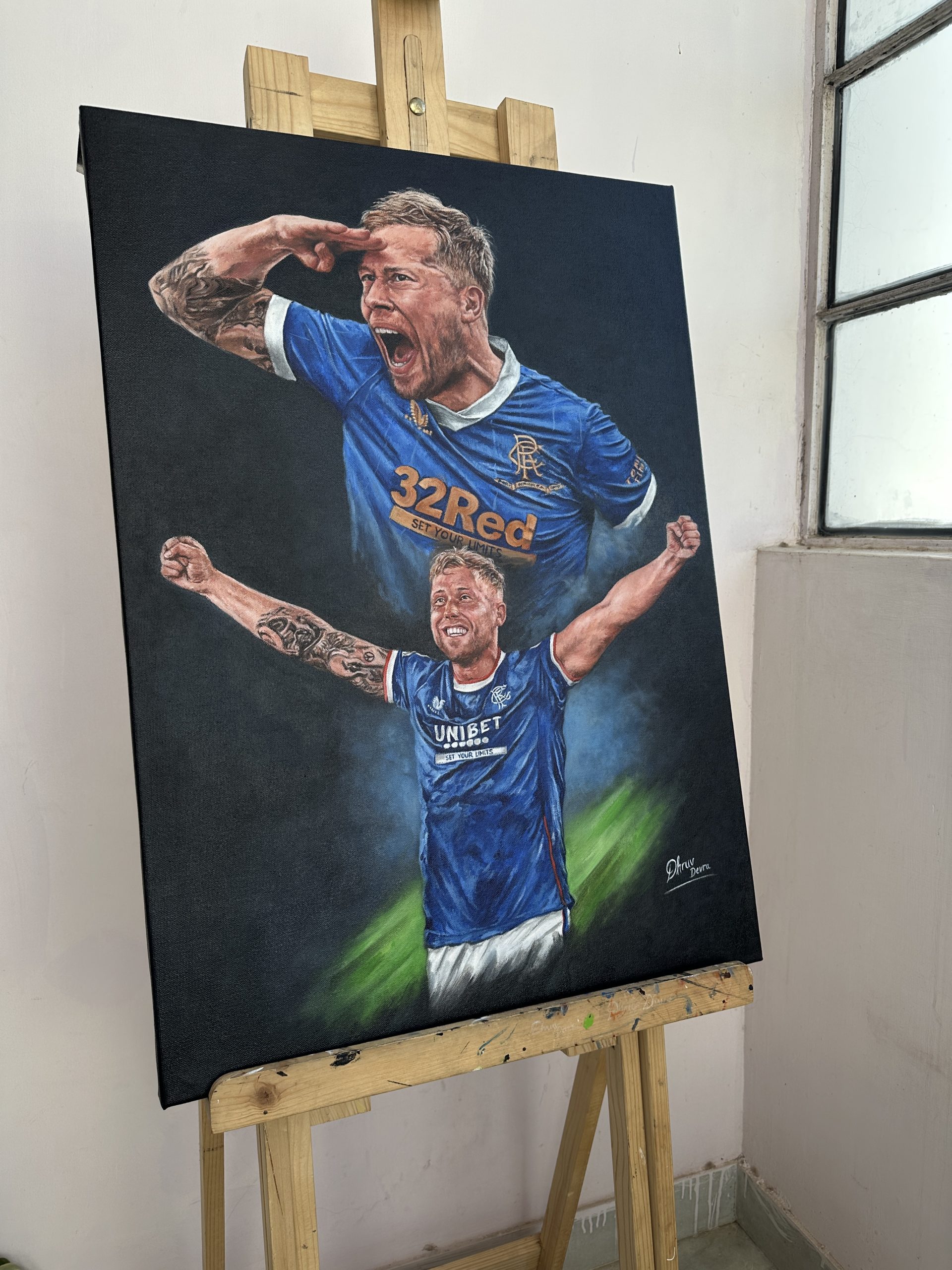 Scott Arfield – Original Artwork - The Football Art Club